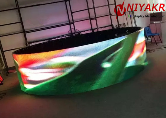 P4.81 Rental 360 Degree LED Display Full Color Curved LED Screen For Stage Background
