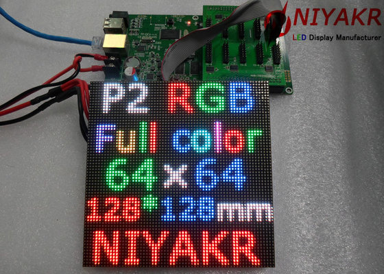 High Definition P2 Indoor LED Display Module Full Color 1400 Cd/sqm