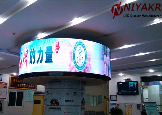 Full Color Circular Led Display P6 Round LED Screen Arc Shape SMD 1R1G1B