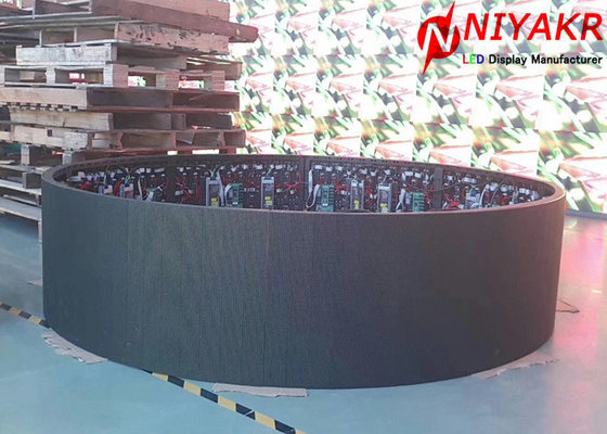 Super Slim RGB P5 Curved LED Screen Indoor Round LED Display 40000 Pixels/sqm