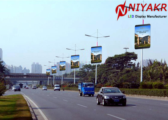 3G 4G Wireless Creative LED Display P6 Pole Outdoor Street LED display